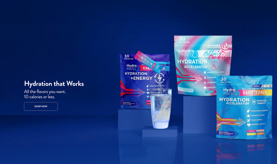 Electrolyte Powder Packets Hydration Accelerator | HydroMATE