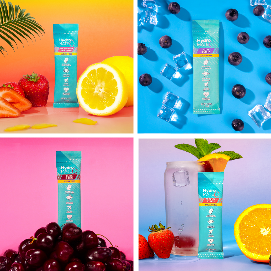 Hydration Electrolyte Drink Packets Variety Pack | HydroMATE